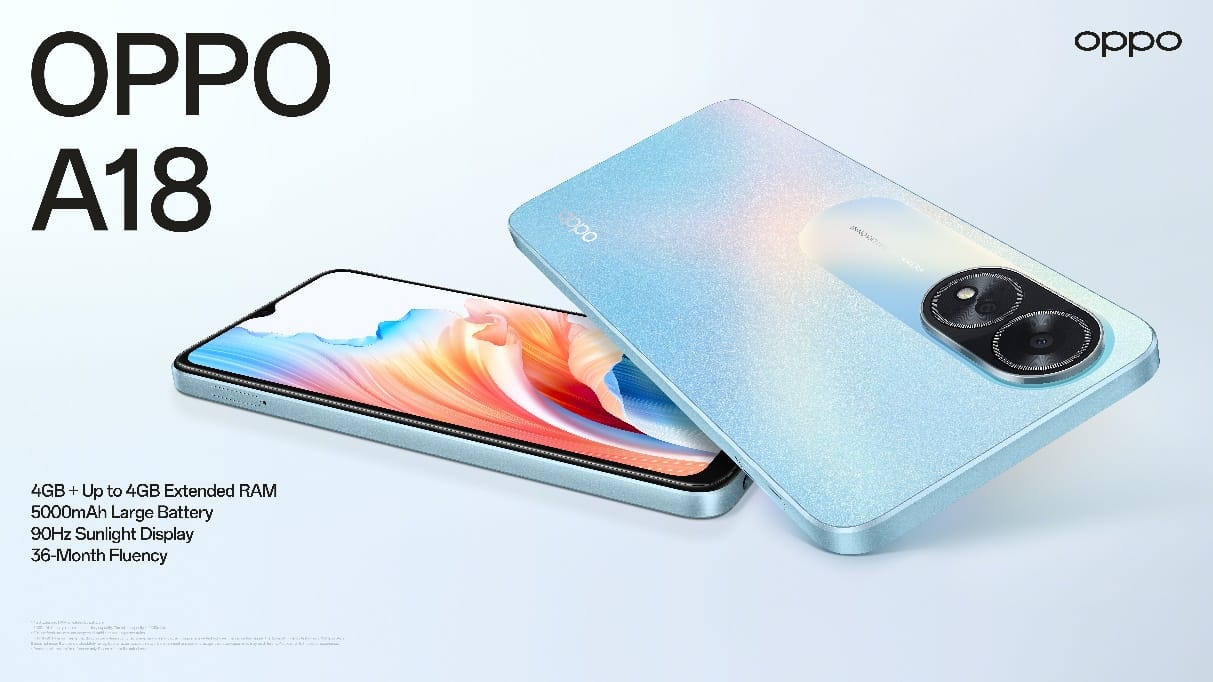 OPPO lança o seu novo modelo da série "A" o OPPO A18